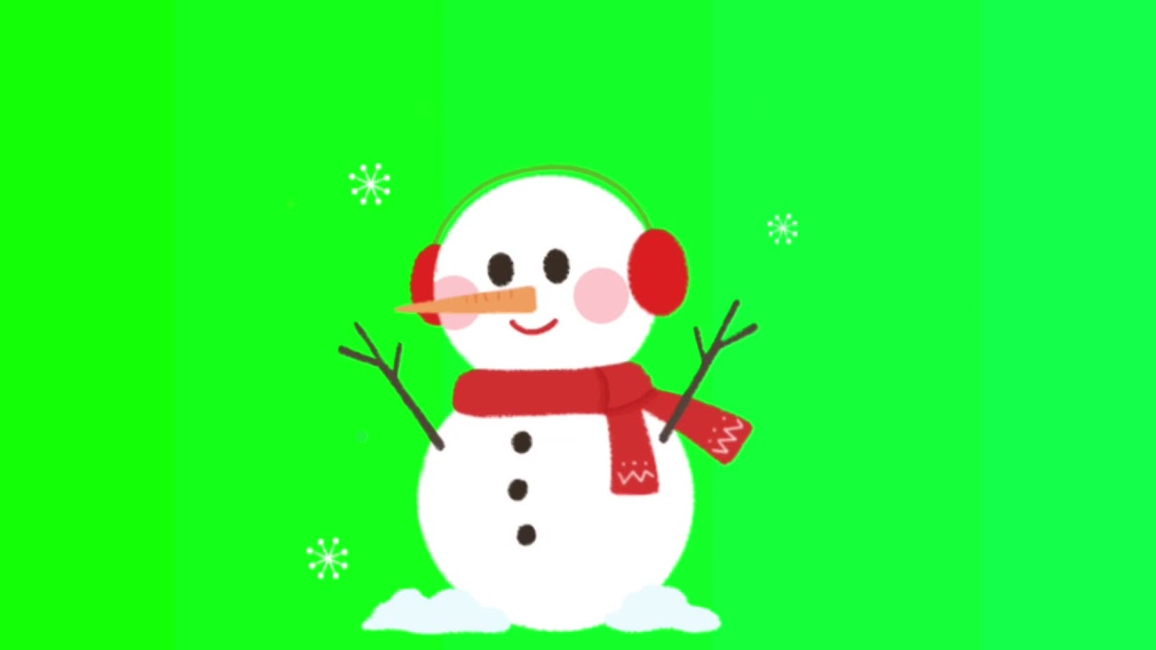Snowman (Green Screen ) Loop - YouTube