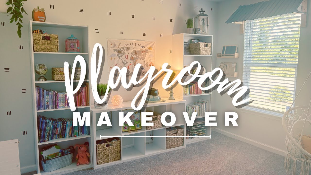Small Space PLAYROOM MAKEOVER on a BUDGET//ORGANIZATION & TOY DECLUTTER - YouTube
