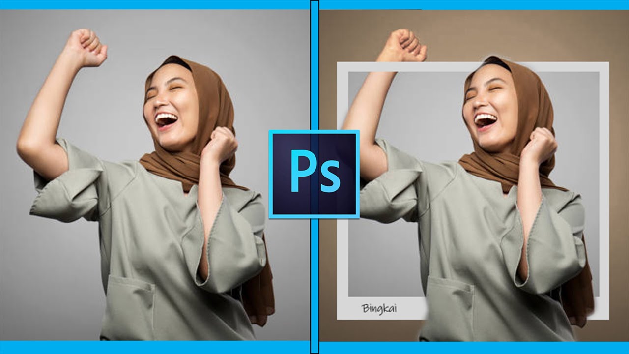 Cara membuat Bingkai minimalis keren di Photoshop - YouTube