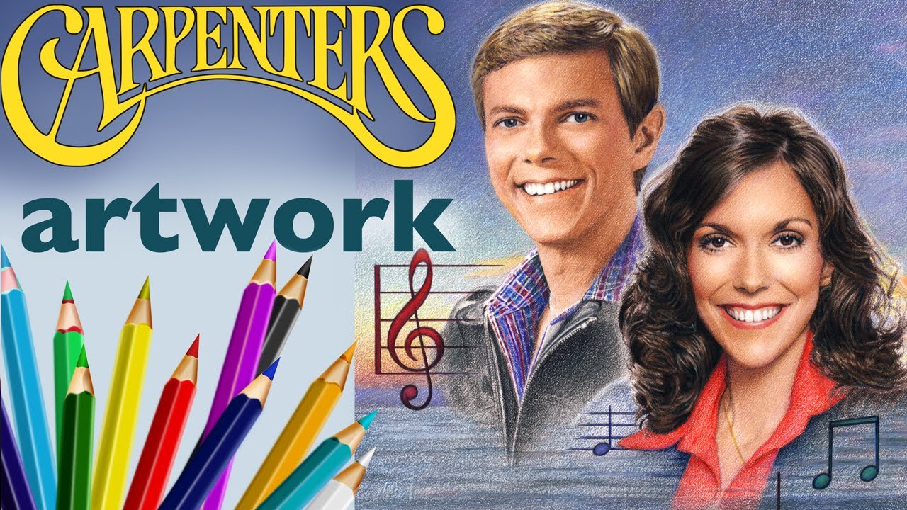 Portraits of Carpenters Karen & Richard in colored pencil, art by Chris ...