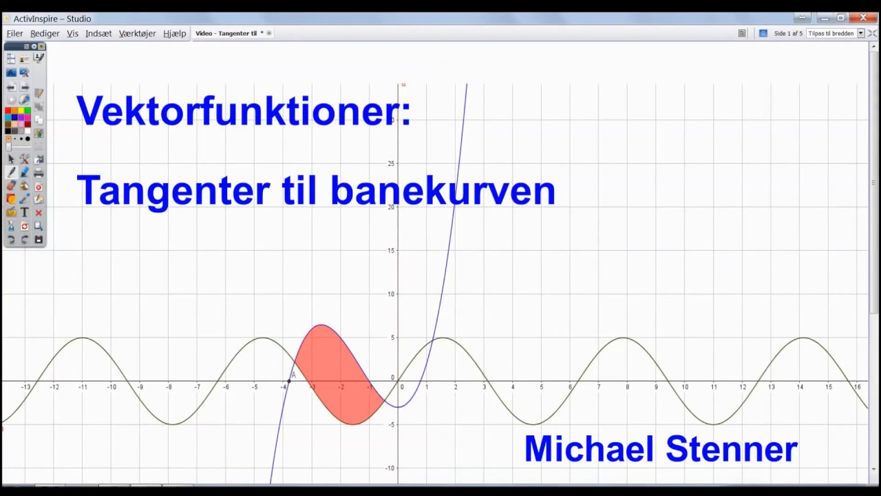 Vektorfunktioner - Tangenter til banekurven - YouTube