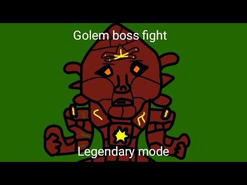 Terraria mobile-Golem boss fight(Legendary mode, mage) - YouTube