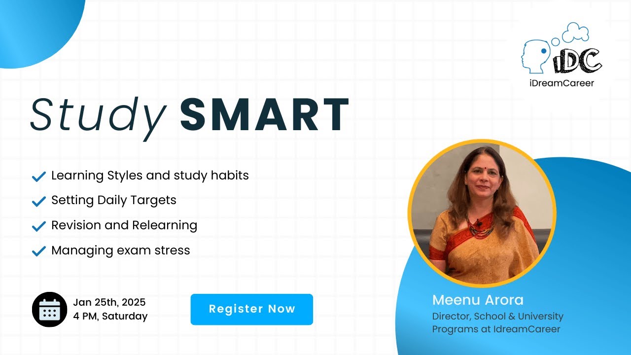Study Smart: Smart Strategies for Exam Success | iDreamCareer - YouTube