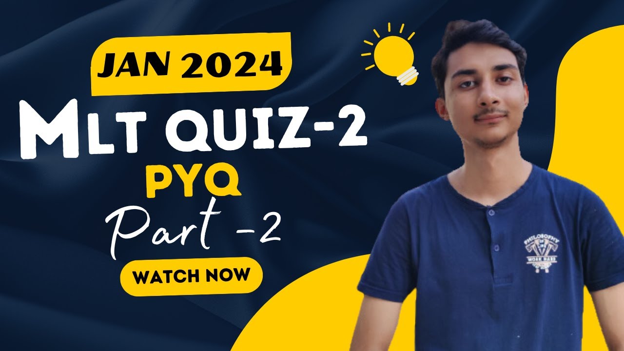 MLT Quiz 2 - Jan 2024 Term PYQ | Part 2 - Calculative Qn | Machine ...