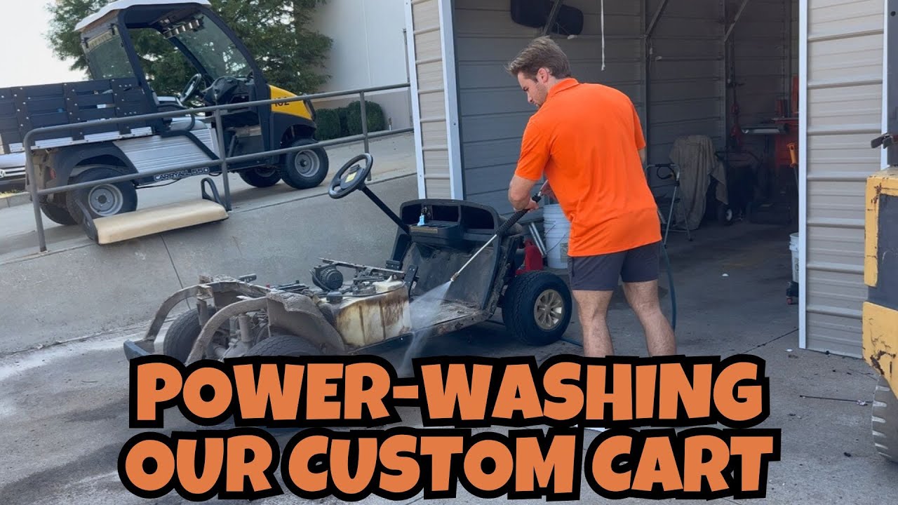 2018 E-Z-GO TXT Power-Washing - Building a Custom Golf Cart Part 2 ...