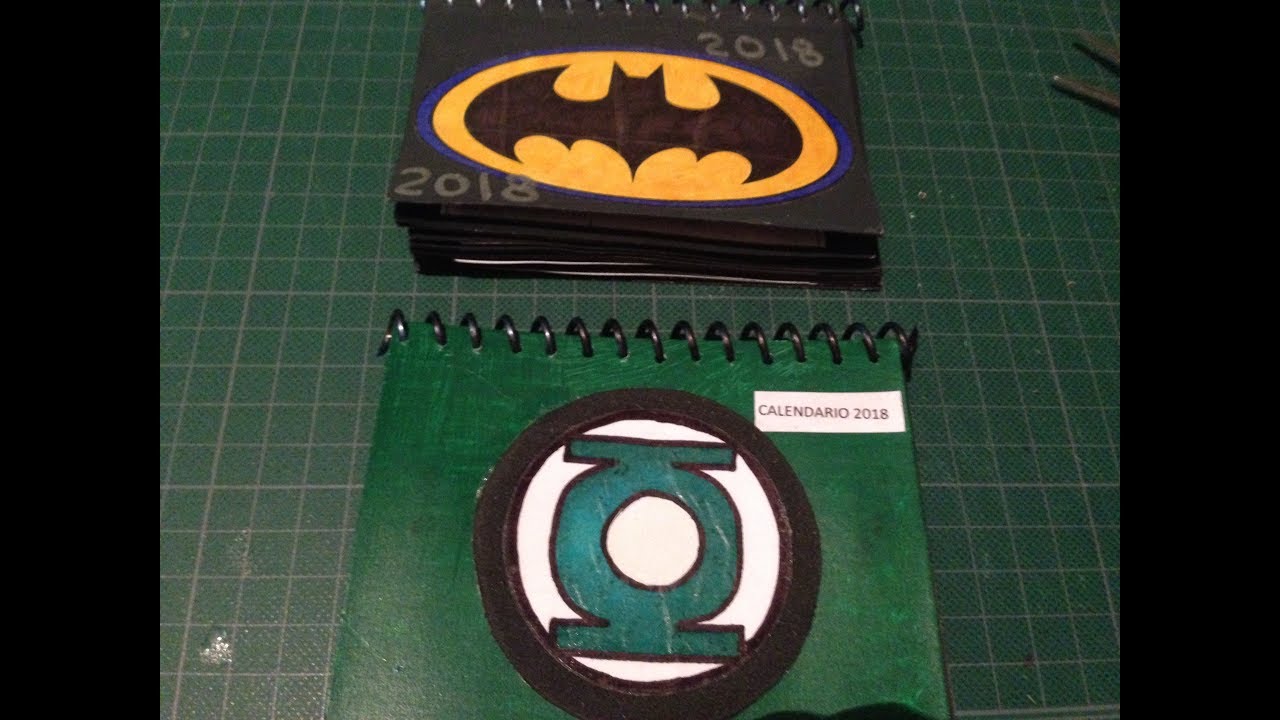 MINI CALENDARIO 2018 TEMÁTICA DE SUPER HÉROES. - YouTube