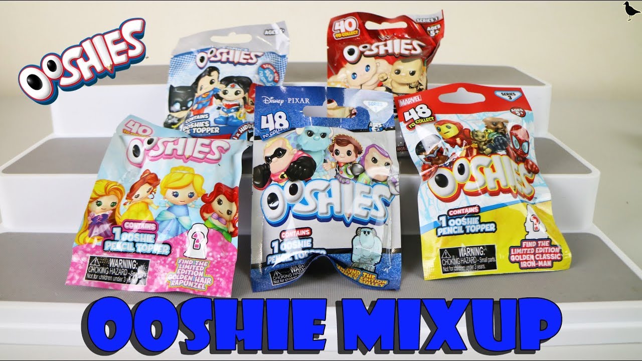 Ooshies Blind Bags Opening! Limited Edition Found! Pixar Marvel DC ...