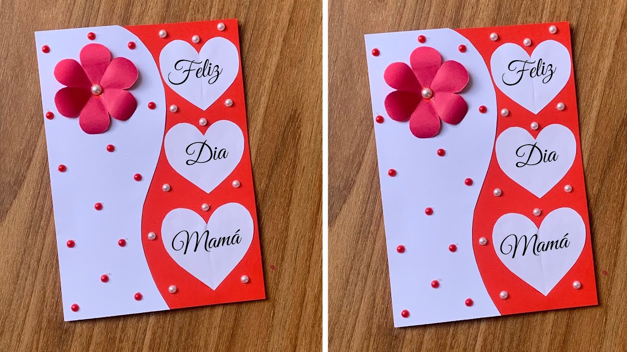 Manualidad fácil: Tarjeta para el Día de la Madre hecha con amor - YouTube