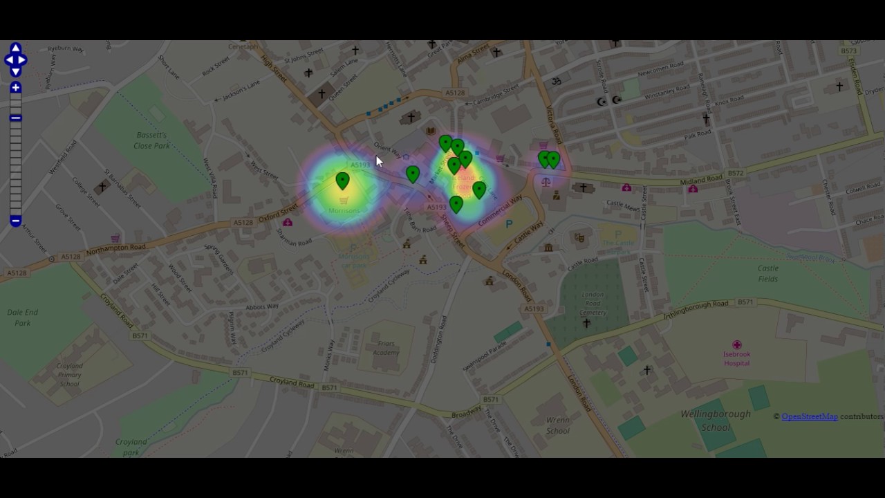 Online heat map - Kernal Density - Point Density - YouTube