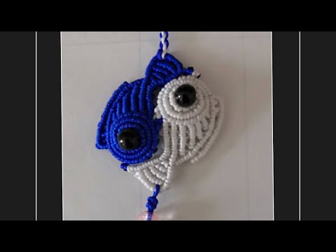 二 macrame animal fish (coffee cup mat - YouTube