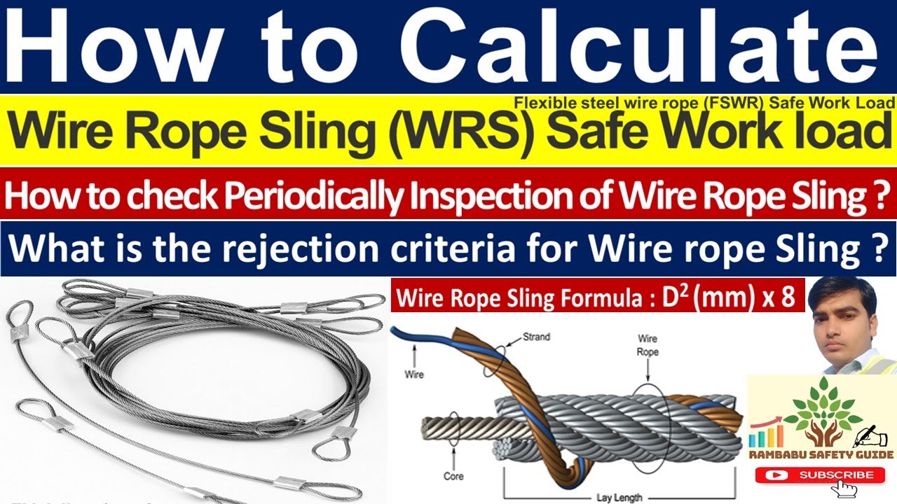How To Calculate Swl Of Wire Rope Sling Wire Rope Sling 47 Off