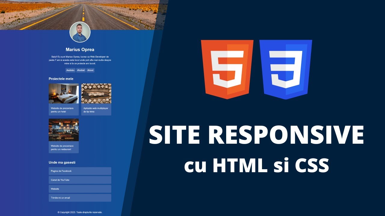 Cum se face un SITE RESPONSIVE cu HTML si CSS | Frontend Development ...