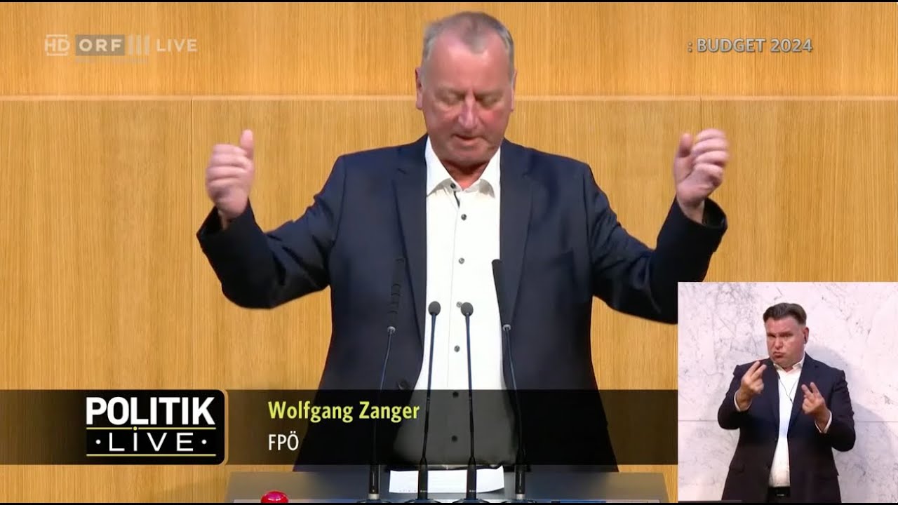 Wolfgang Zanger - Budget 2024 - Oberste Organe - 21.11.2023 - YouTube