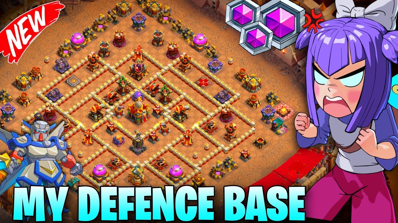 MY DEFENCE BASE LINK WITH REPLAY PROOF | TH16 WAR CWL PUSH BASE LINK ...