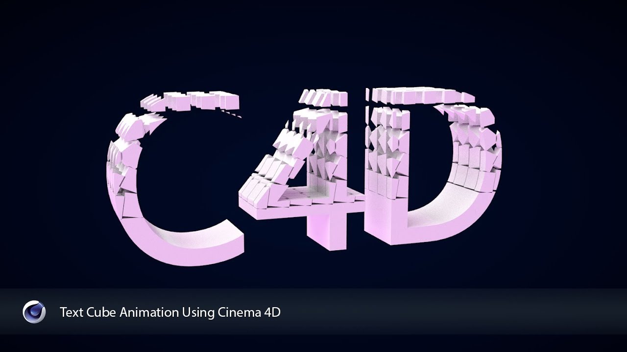 Cinema 4D Cube Text Animation Tutorial - YouTube