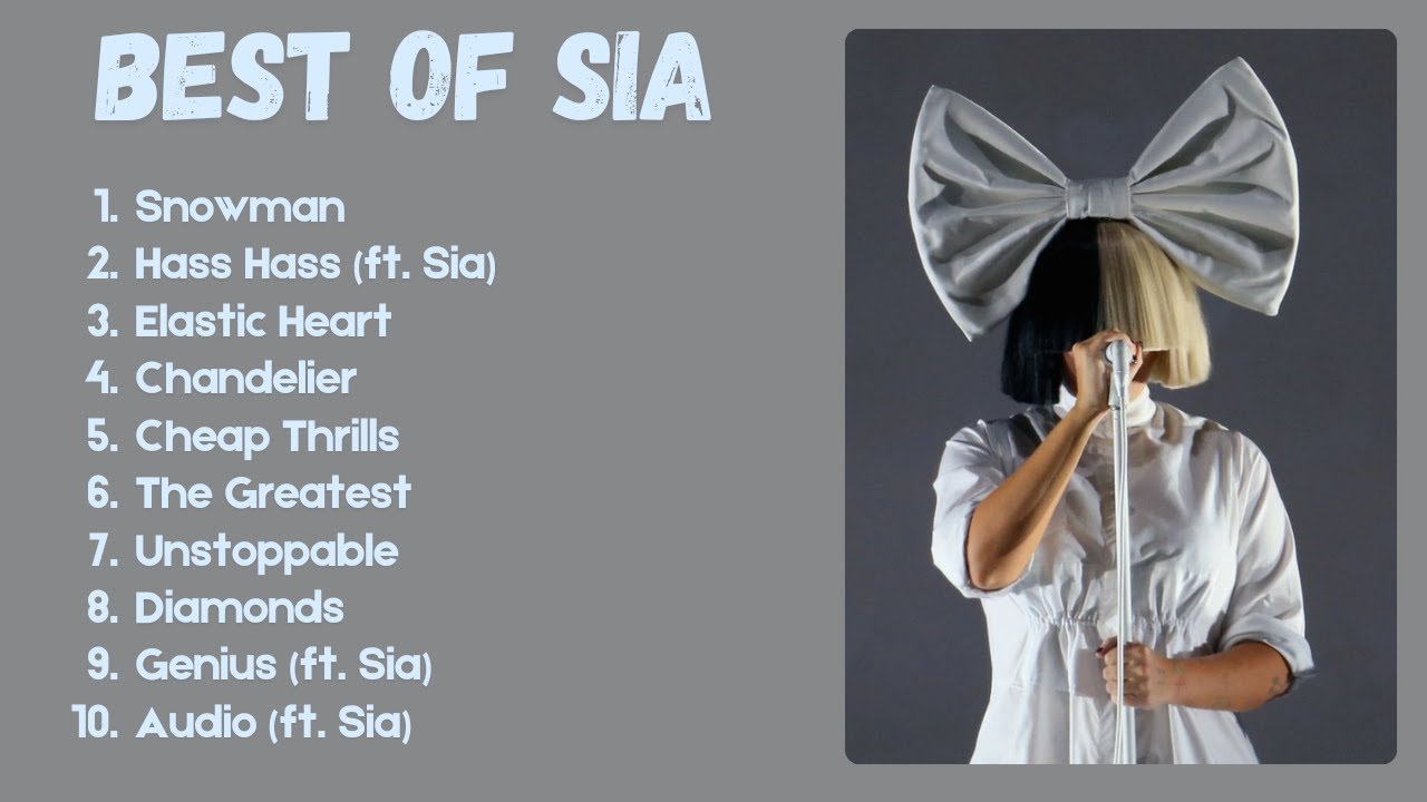 Sia Greatest Hits Playlist | Till 2025 Sia Best Songs Of All Time - YouTube