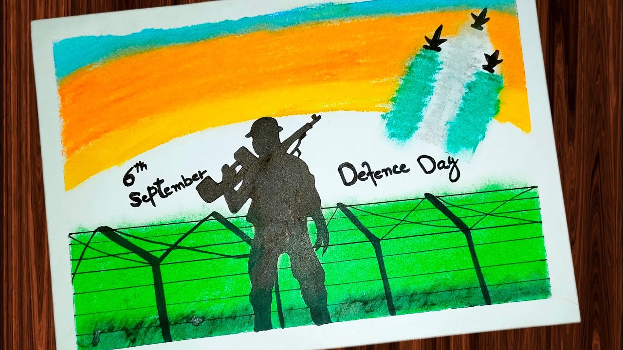 6th September Drawing / Defense Day Easy Drawing / Pakistan Defence Day ...