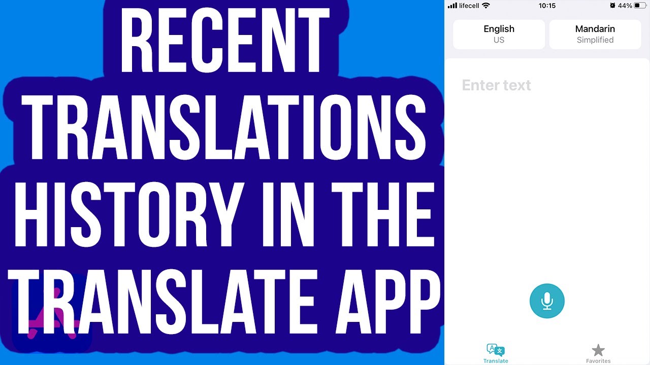 How to View or Delete Recent Translations History in the Translate App ...