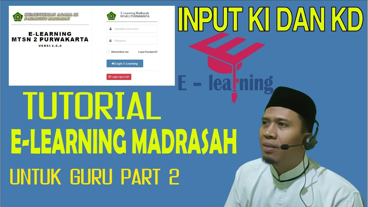 Tutorial E Learning Madrasah Untuk Guru (Part #2) | Menginput KI dan KD - YouTube