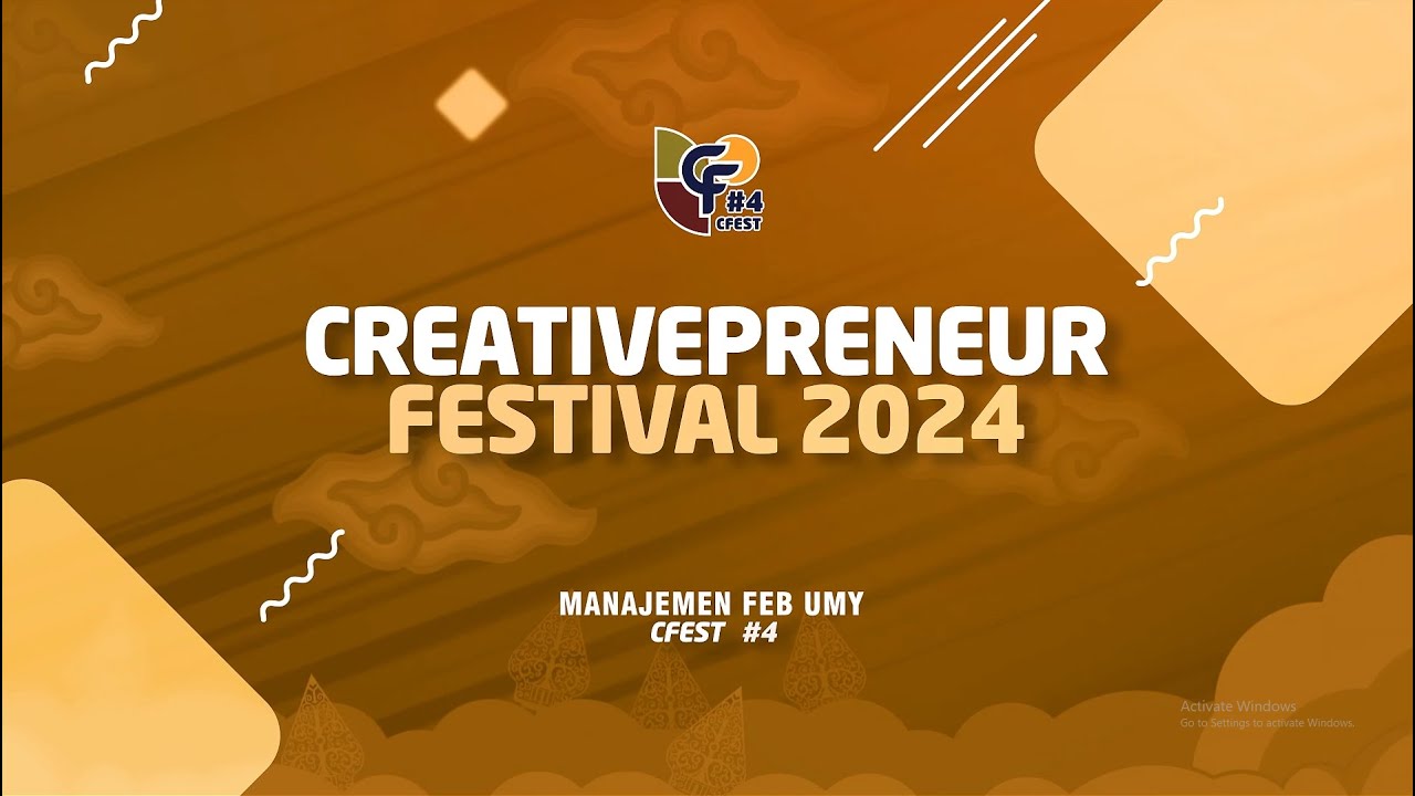 LIVE SEMINAR NASIONAL & INTERNASIONAL - CREATIVEPRENEUR FESTIVAL 2024 # ...