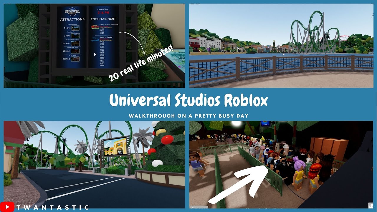 [Walkthrough] A walk through Universal Studios Roblox on a reasonably ...