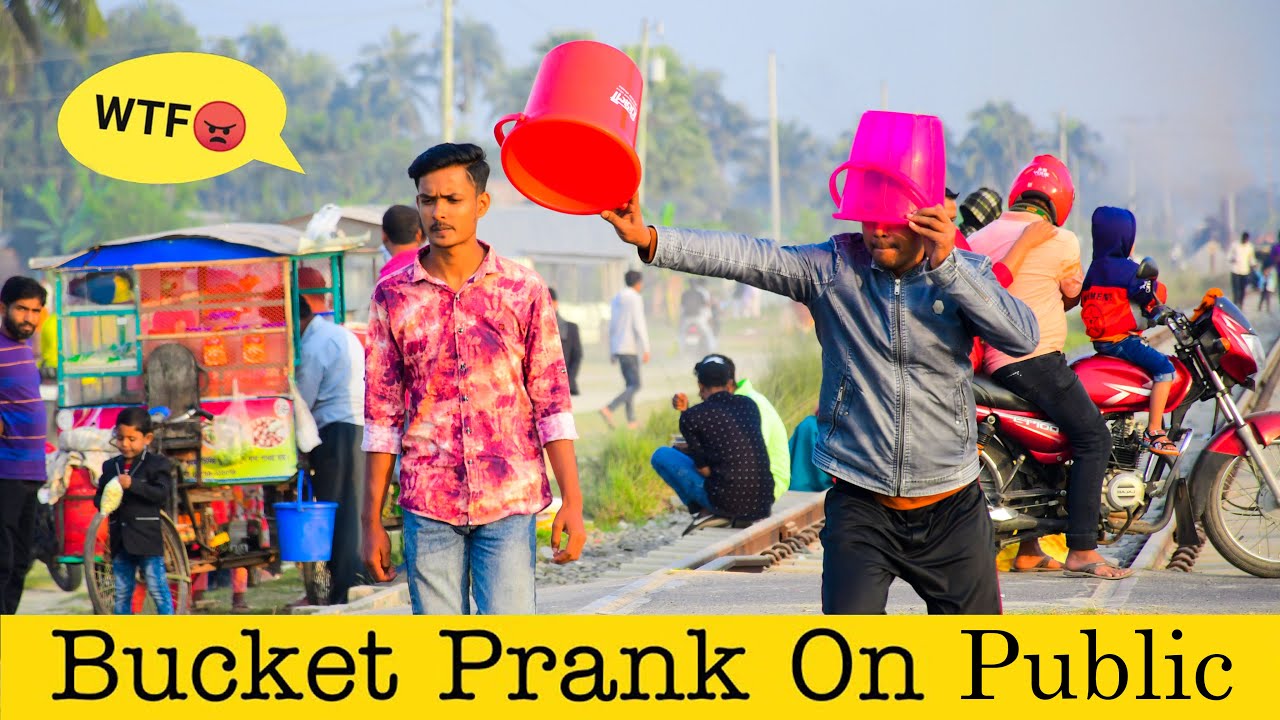 Bucket Prank || Putting Bucket on Peoples Face Prank - Part 2 || 4 ...