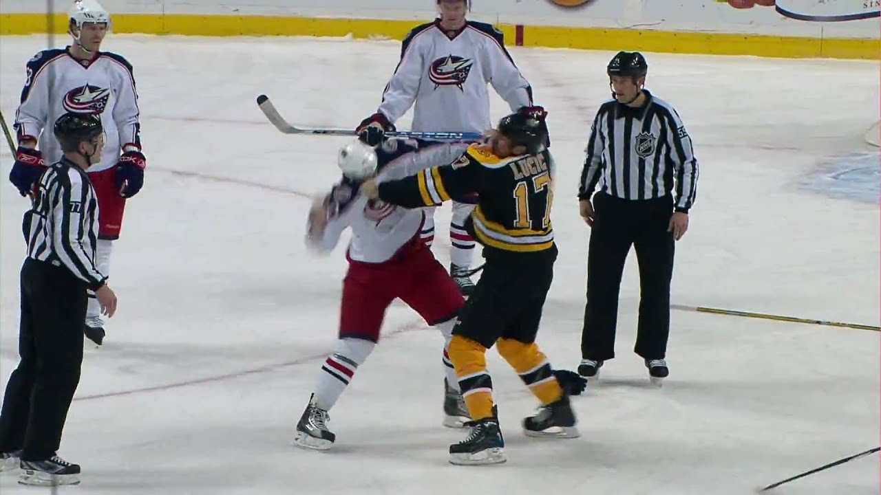 Milan Lucic fights Jared Boll w/Slow Motion 1/21/10 1080p HD - YouTube