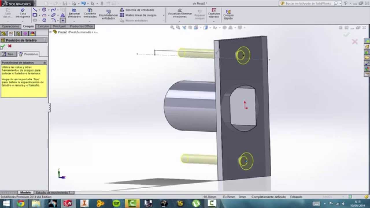 Proyecto SOLIDWORKS CERRADURA PARTE 3 - YouTube