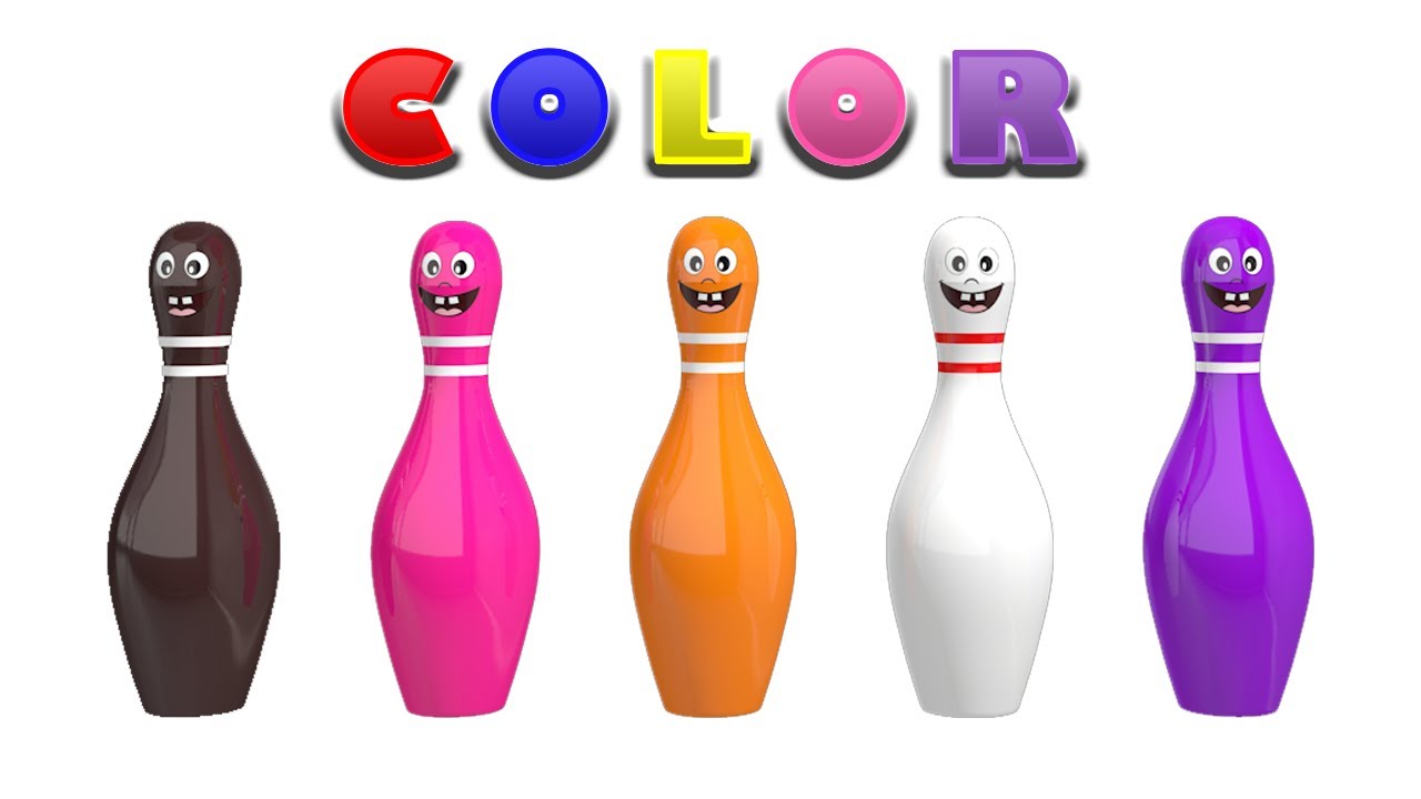 Learn Colors with Bowling for Children | Toddlers | Learn Colours for ...
