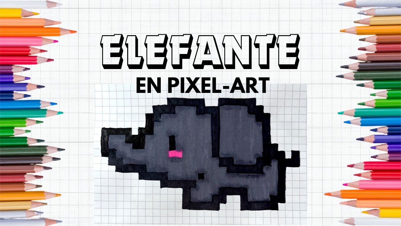 Como Dibujar un elefante en Pixel Art - How To Draw an elephant # ...