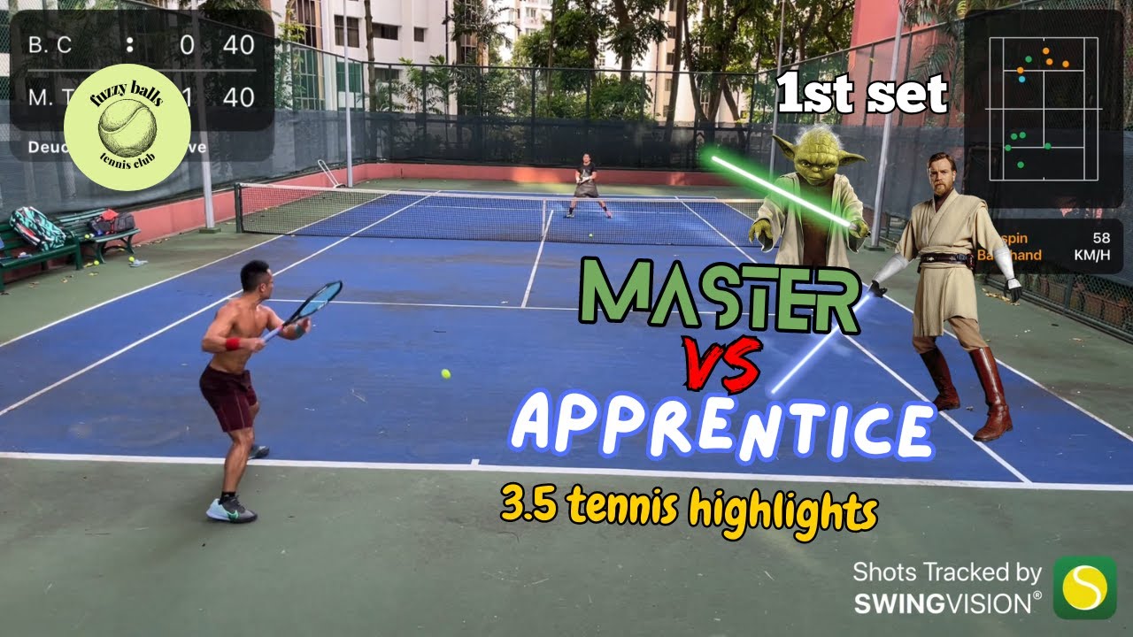 3.5 tennis: Master vs Apprentice episode 1 - YouTube