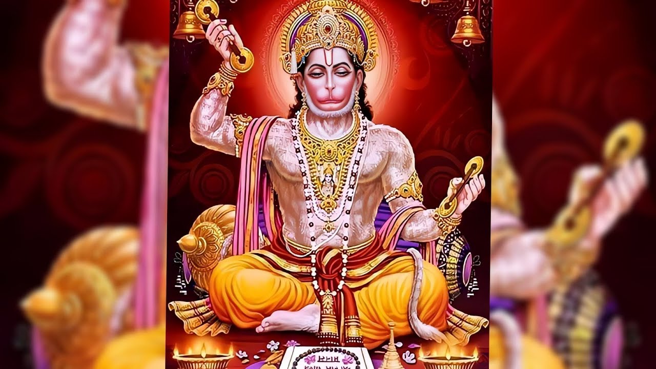 Hanuman chalisa with lyrics by devotionallyrical - YouTube