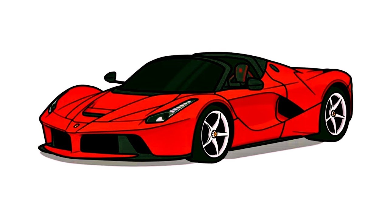 How to draw a FERRARI LAFERRARI APERTA 2025 / drawing ferrari step by ...