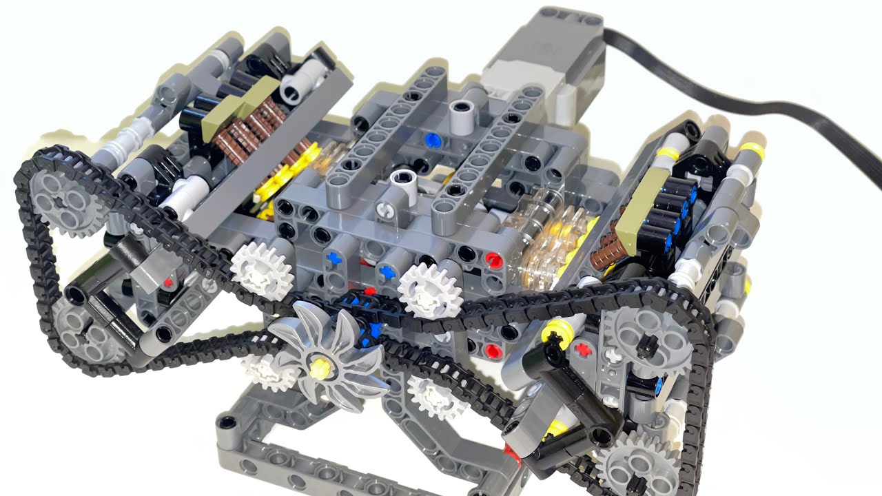4k Instruction Tutorial for Lego Technic Flat Four 16v Boxer Engine ...