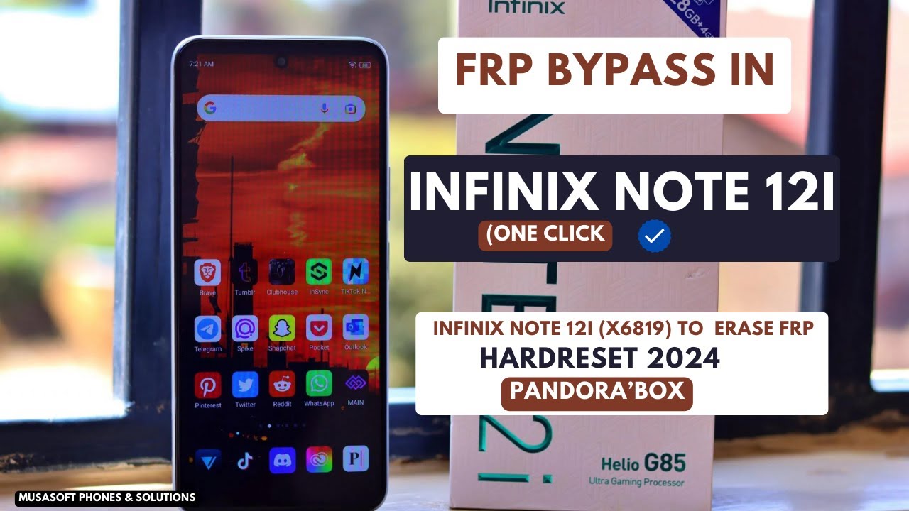 FRP BYPASS|REMOVE IN INFINIX NOTE 12i |X6819 WIPE|HARDRESET PIN|PATTERN ...