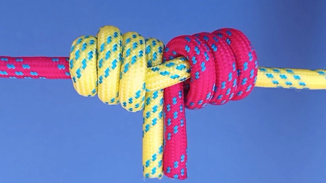 Very strong and durable Wyman knot for connecting two ropes that few ...