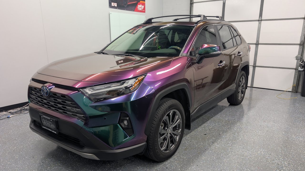 Walk around teckwrap RD15-HD green galaxy vinyl wrap Toyota RAV4 - YouTube