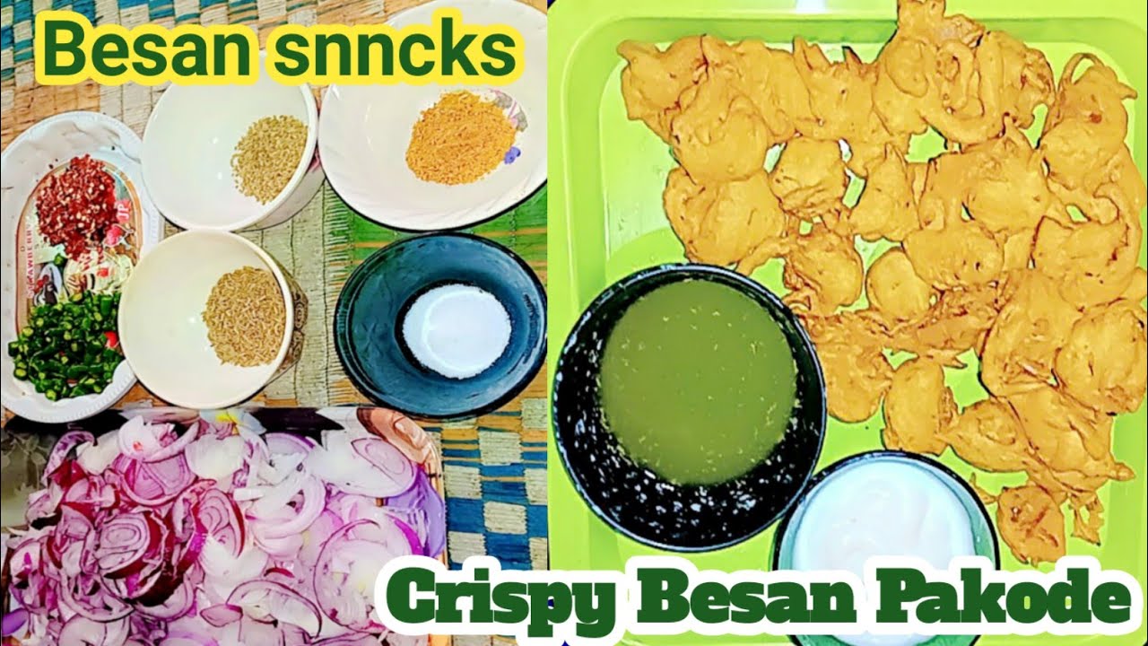 Easy basan snacks || crispy besan pakode recipe - YouTube