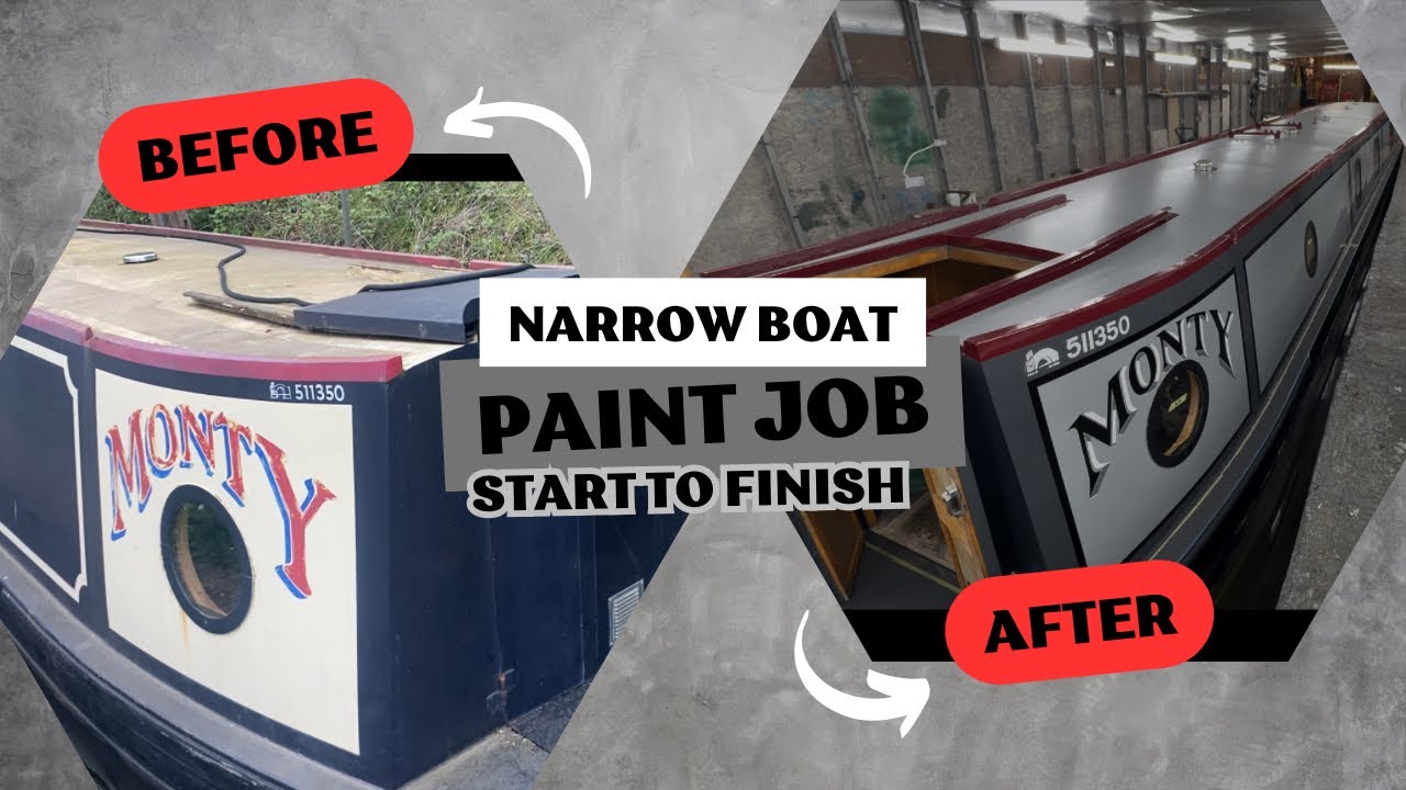 NARROW BOAT PAINTING | FULL PROCESS @ NORTH KILWORTH WHARF - YouTube