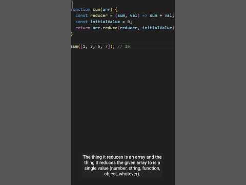JavaScript | MODULES | reduce() #shorts #youtubeshorts #shortsvideo # ...