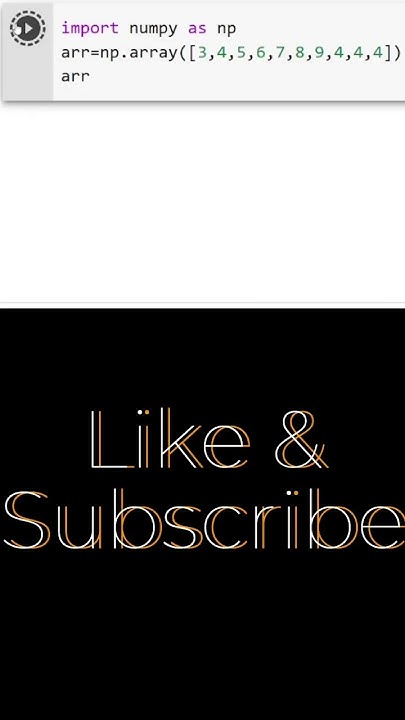 Create Array Using Numpy Programming Pythonprogramming Numpytutorial Array Datascience