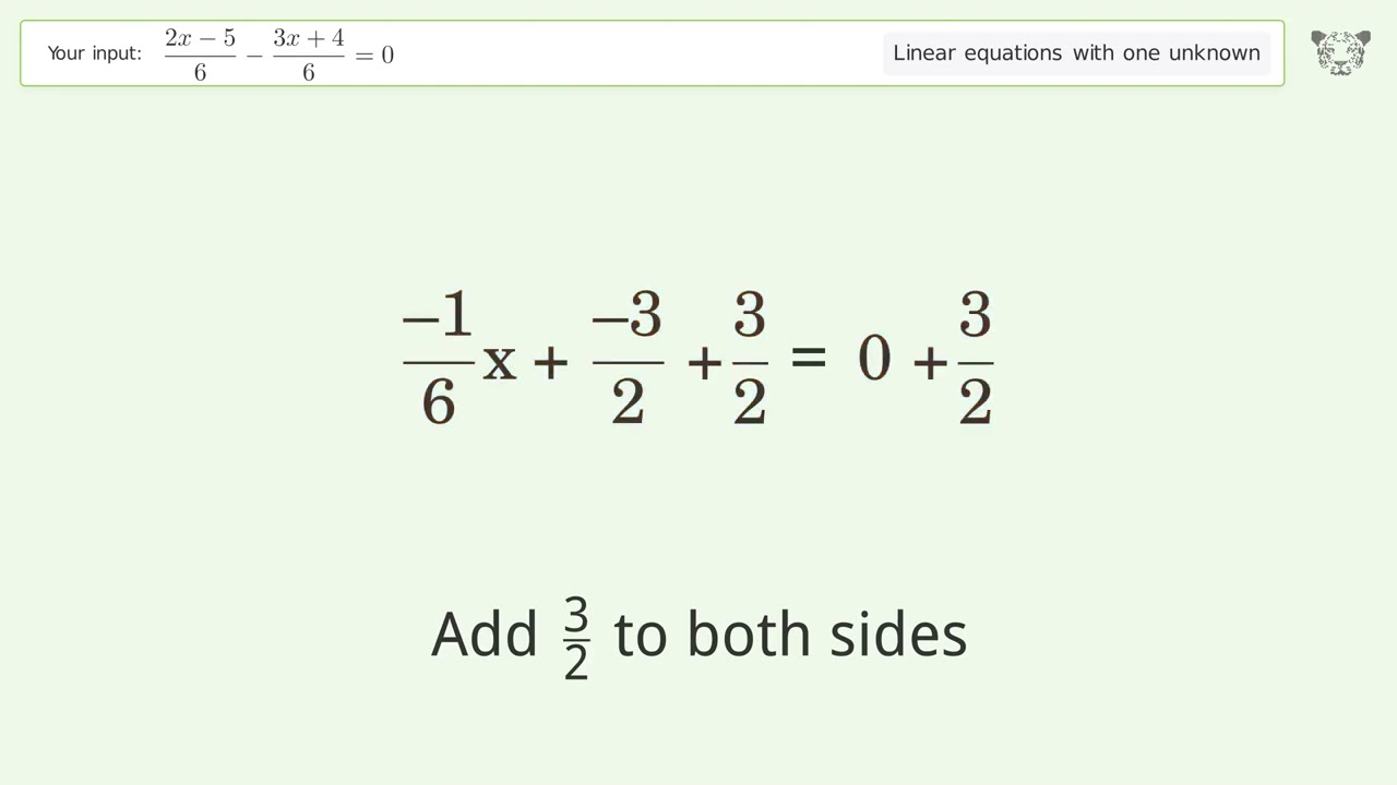 Solve 2x 5 6 3x 4 6 0 Linear Equation Video Solution Tiger Solve 2x 5 6 3x 4 6 0 Linear Equation Video Solution Tiger