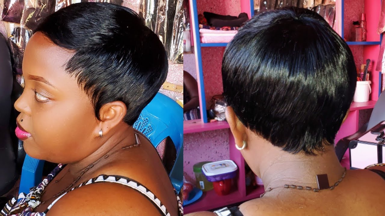 How To: short weave / protective Hair Style - YouTube