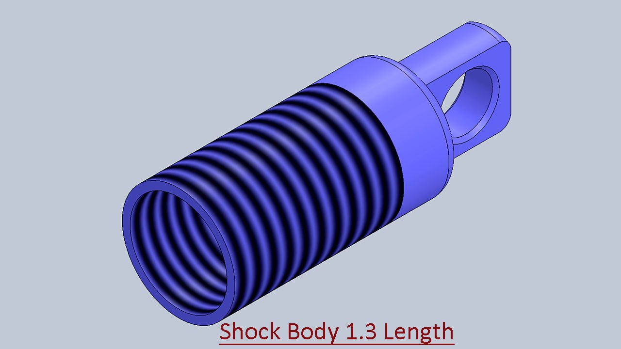 Shock Body 1.3 Length (Video Tutorial) SolidWorks - YouTube