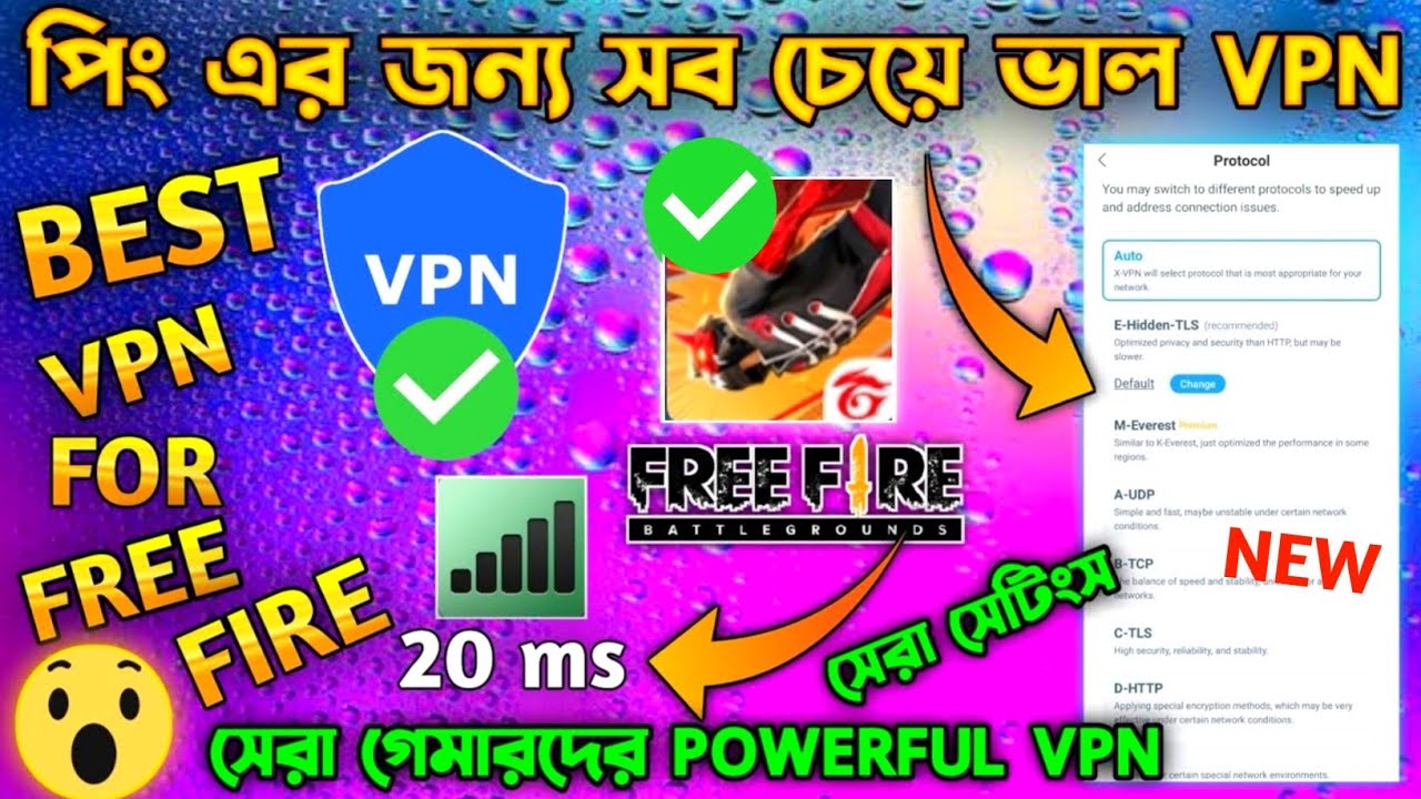 পিং এর জন্য সব চেয়ে ভাল VPN | Free Fire Best Vpn | Best Vpn For Free ...