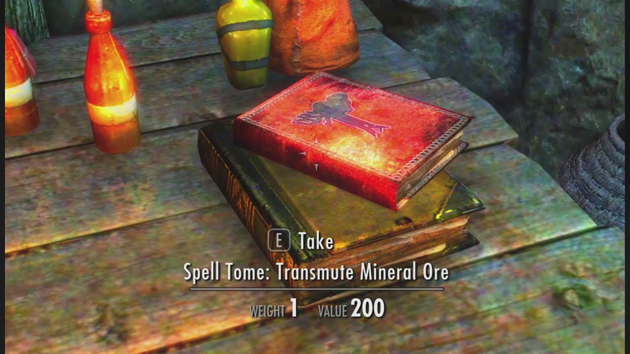 Skyrim - Transmute Mineral Ore (Halted Stream Camp) - YouTube