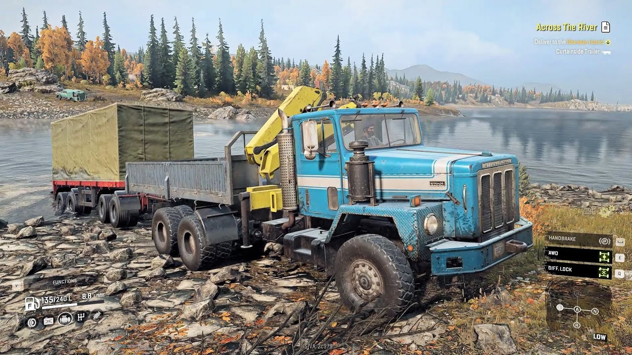 International Paystar 5070 in action "Across the river" | SnowRunner PC ...