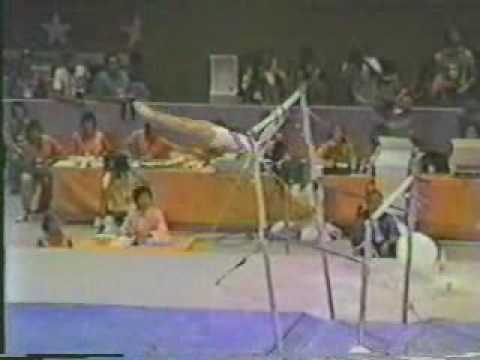 Laura Cutina 1984 Olympics Optionals Bars - YouTube