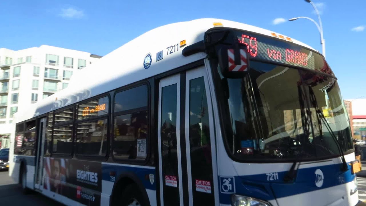 NYC Bus: Williamsburg Br Plz bound XD40 7211 Q59 at Grand Av/Queens ...