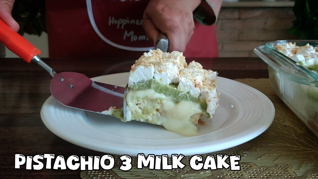 Three Milk Cake Layers | Pistachio Milk Cake Recipe | 3 milk cake ...